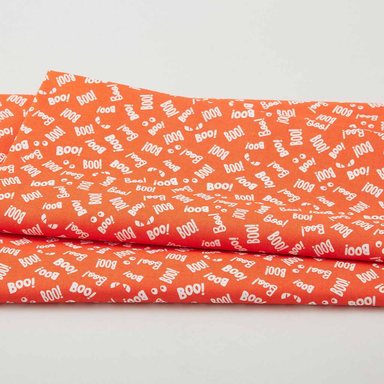 Black & Boo Favorites - Glow in the Dark Say Boo Orange 2 Yard Cut