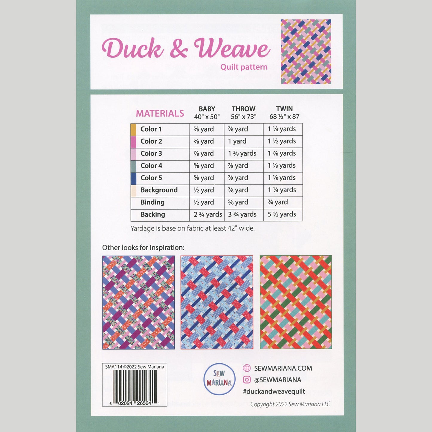 Duck and Weave Quilt Pattern