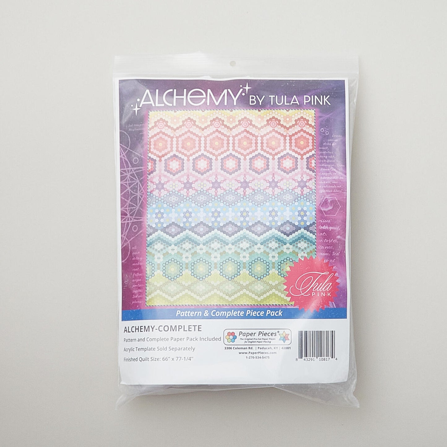 Tula Pink Alchemy Quilt Pattern and English Paper Piece Pack