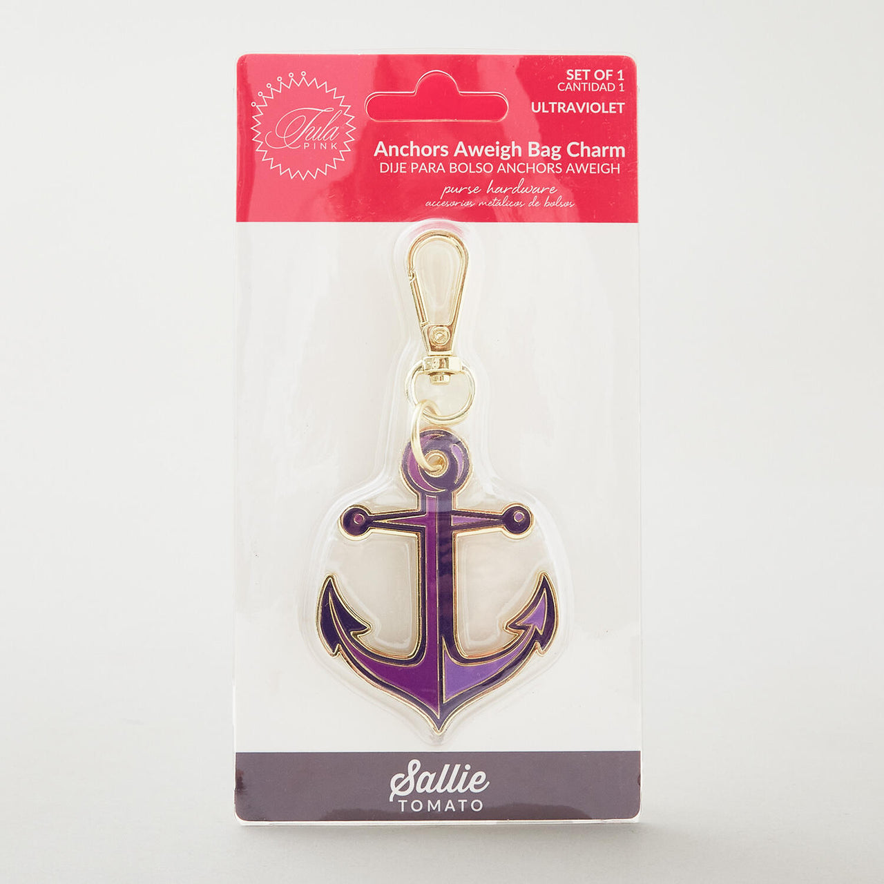 Tula Pink Floral Reef Collection - Anchors Aweigh Bag Charm - Ultra Vi