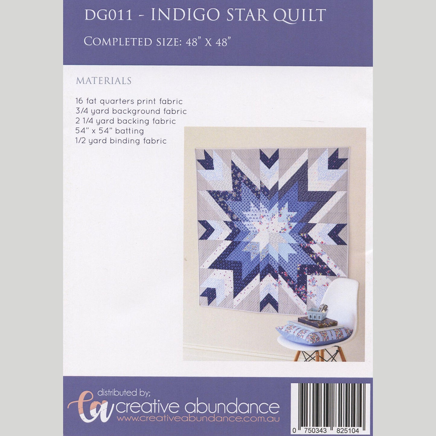 Indigo Star Quilt Pattern