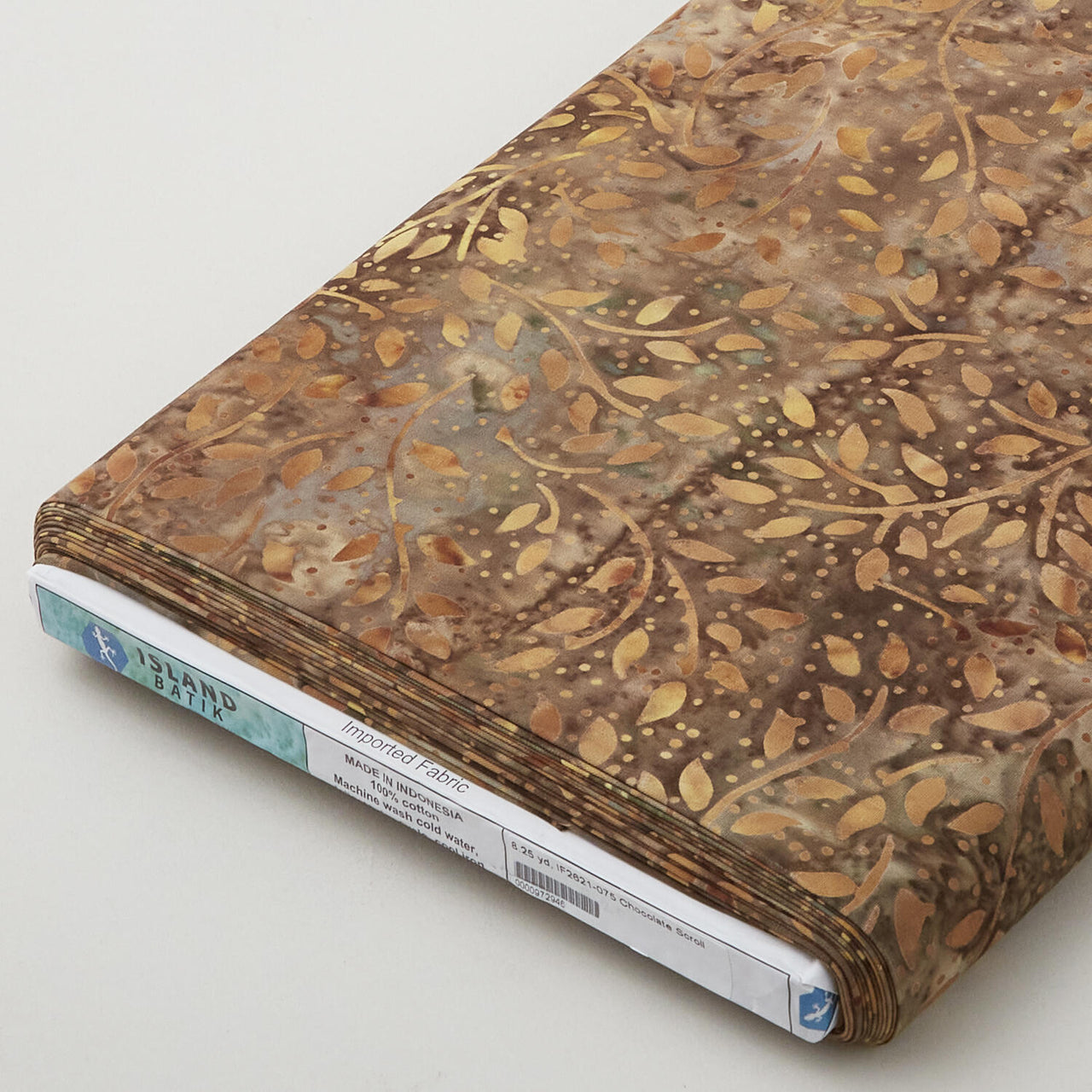 Chocolate Scroll Batik 8 Yard Bolt