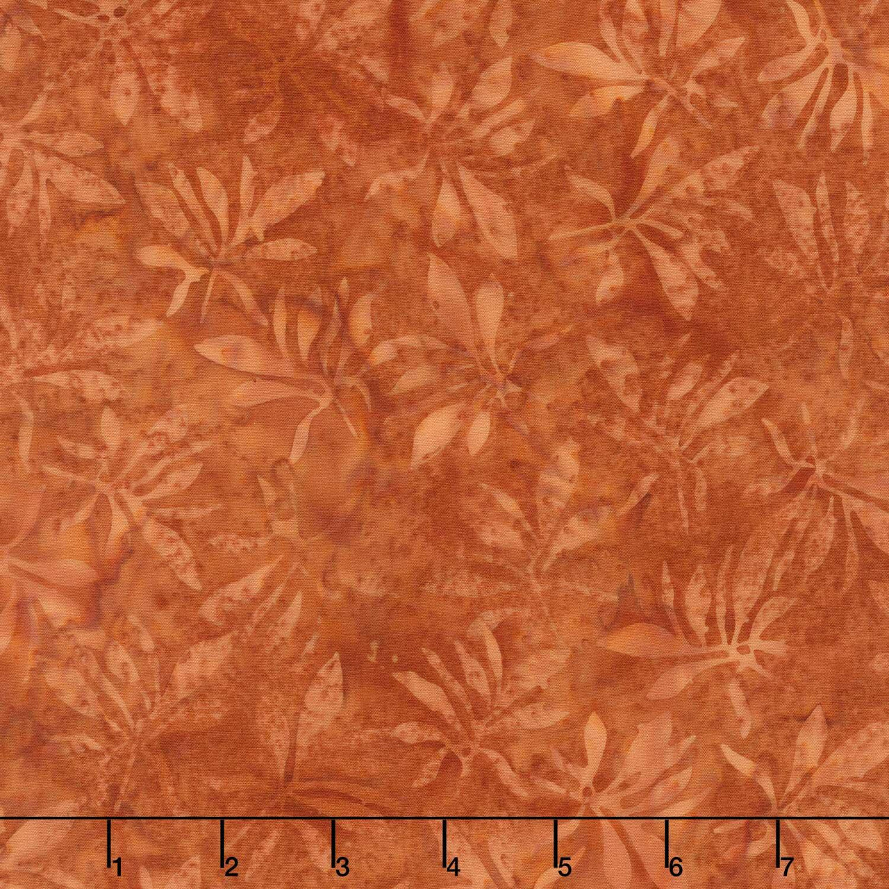 Fall Flair Batiks - Leaves Red Brick Yardage