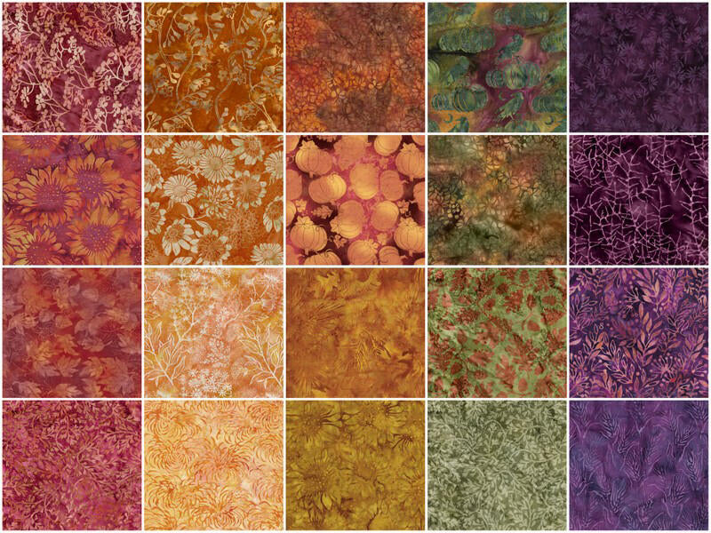 Autumn Ember Batiks Fat Quarter Bundle