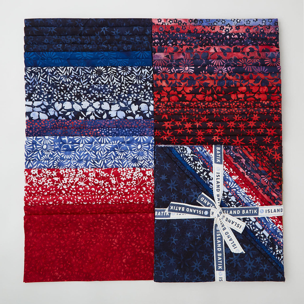 Red, White and Blooms Batiks Favorites Stacks