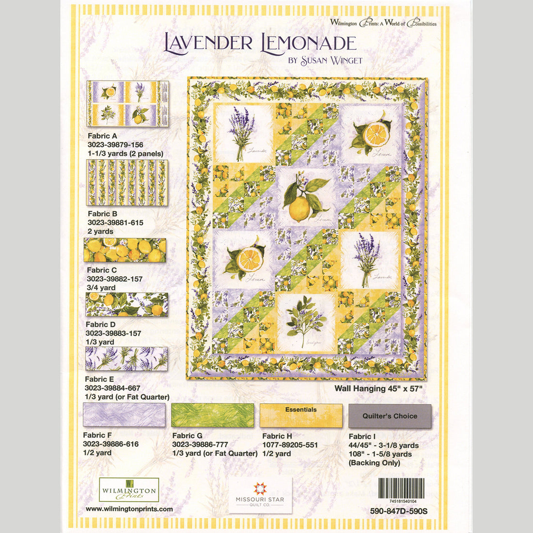 Lavender Lemonade Quilt Kit