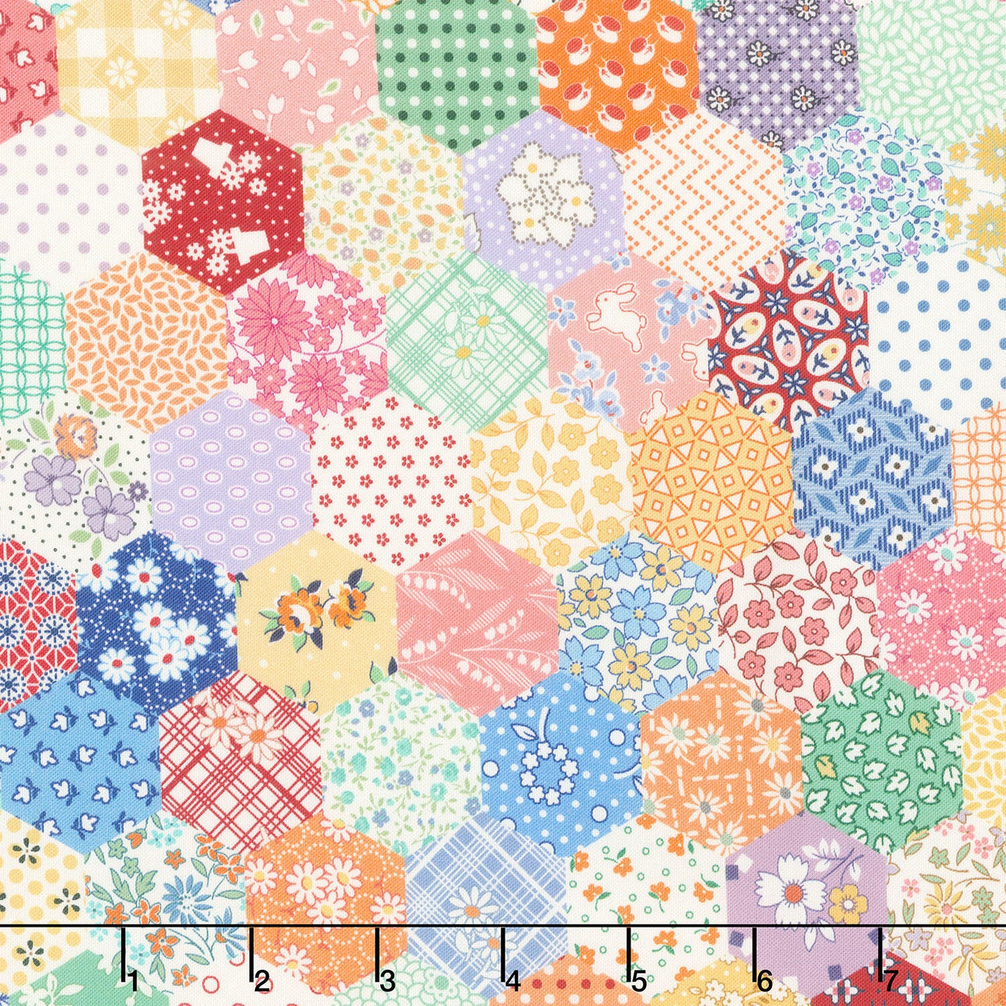 Aunt Grace Goes Scrappy - Hexagon Multi Yardage