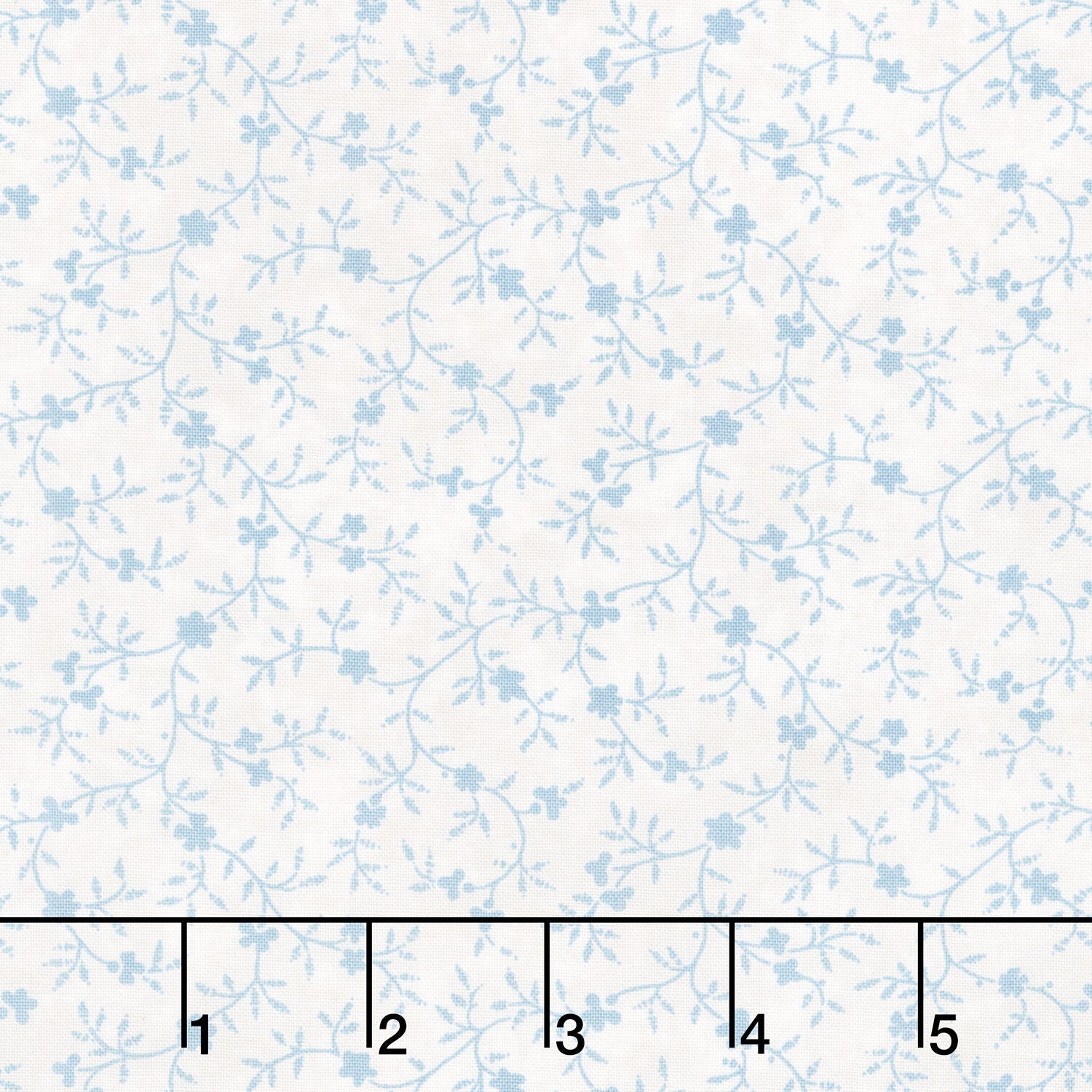 Patchwork Blue - Vines Cream Yardage