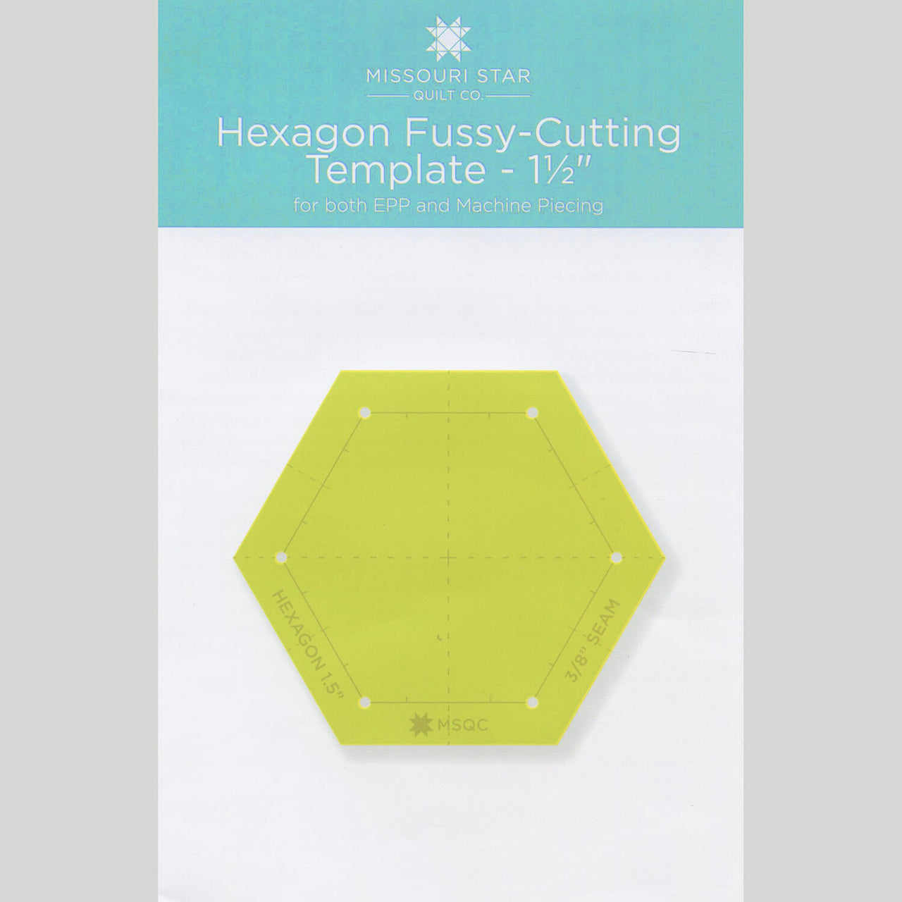 Missouri Star EPP Template 1.5" Hexagon