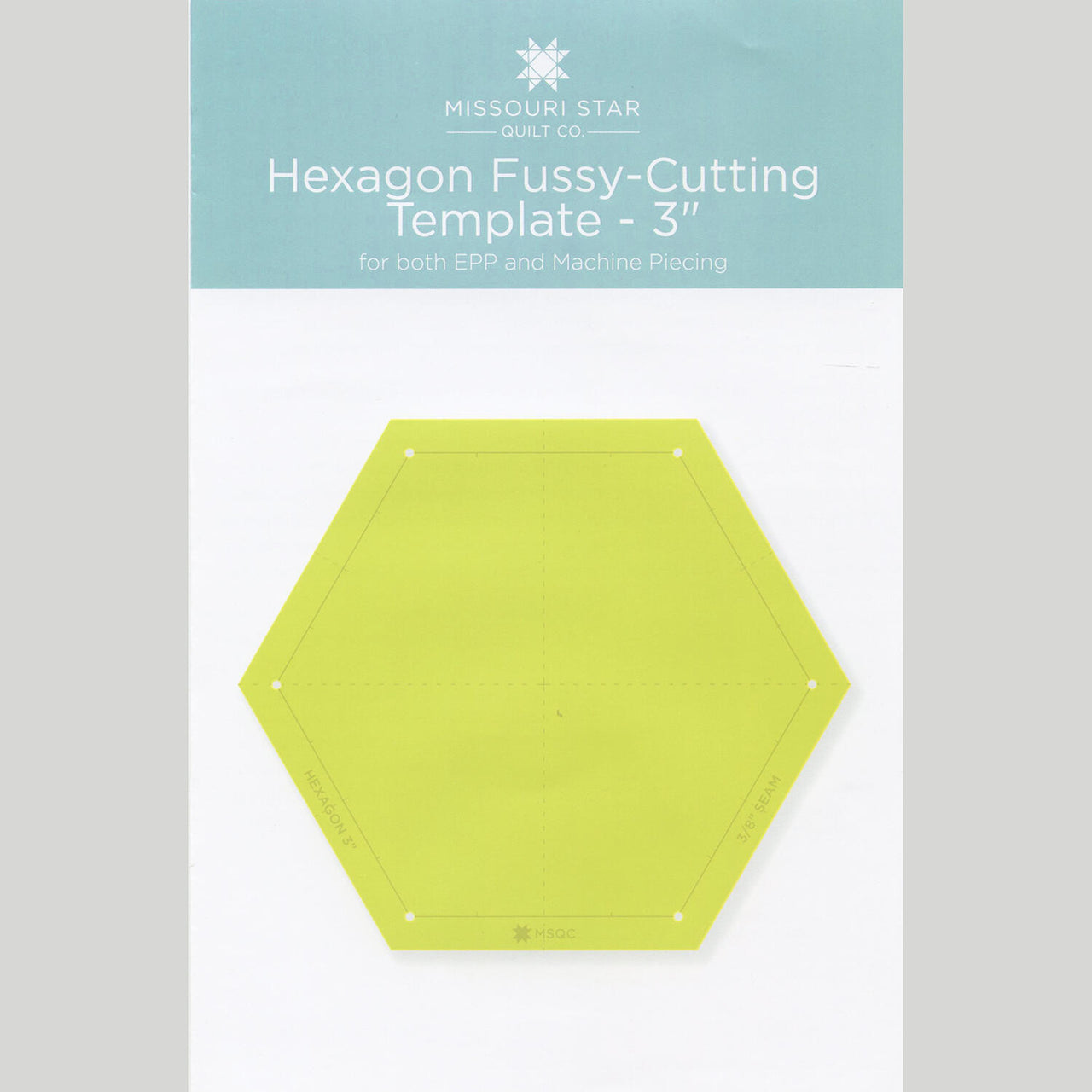 Missouri Star EPP Template 3" (60°) Hexagon