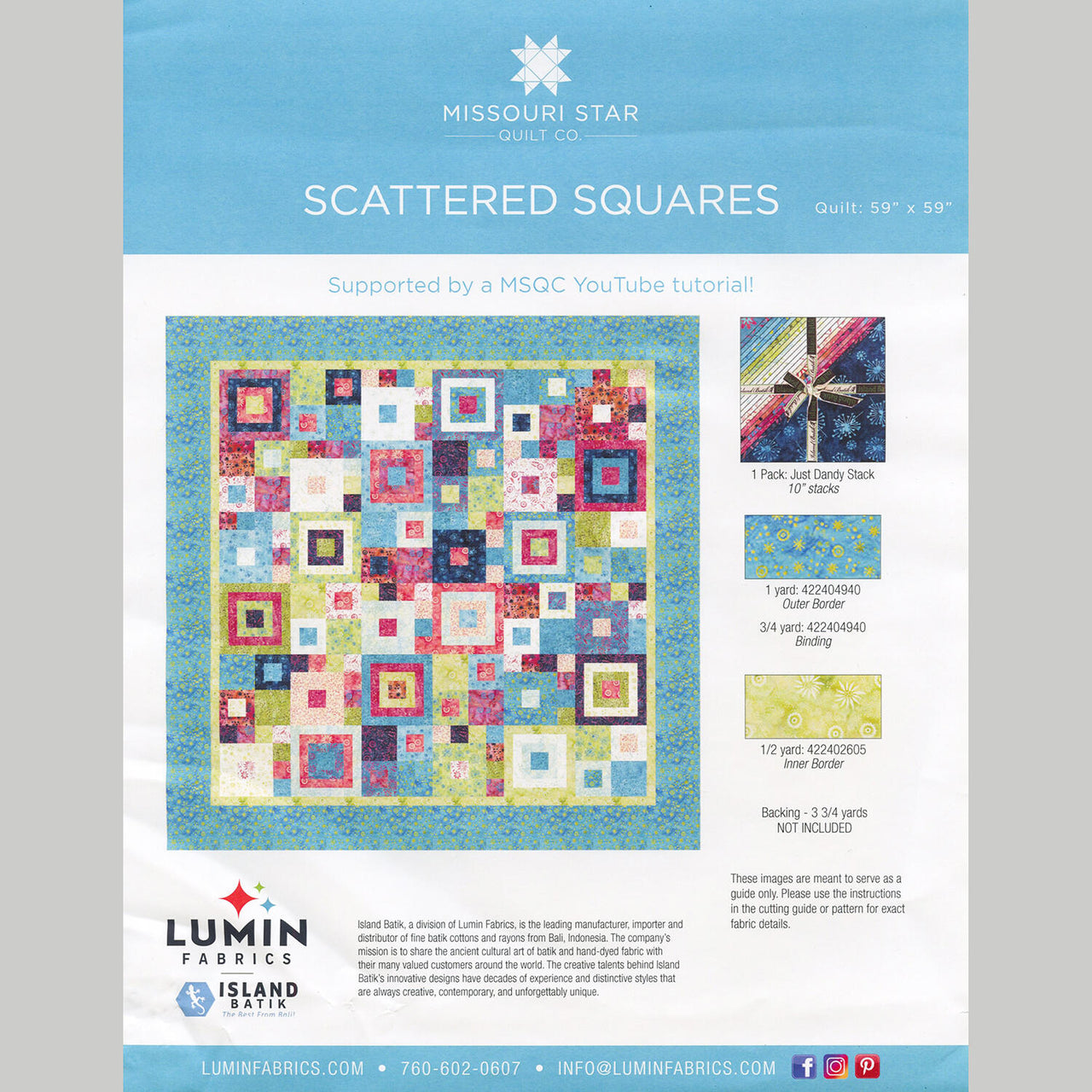 Missouri Star Just Dandy Scattered Squares Quilt Kit