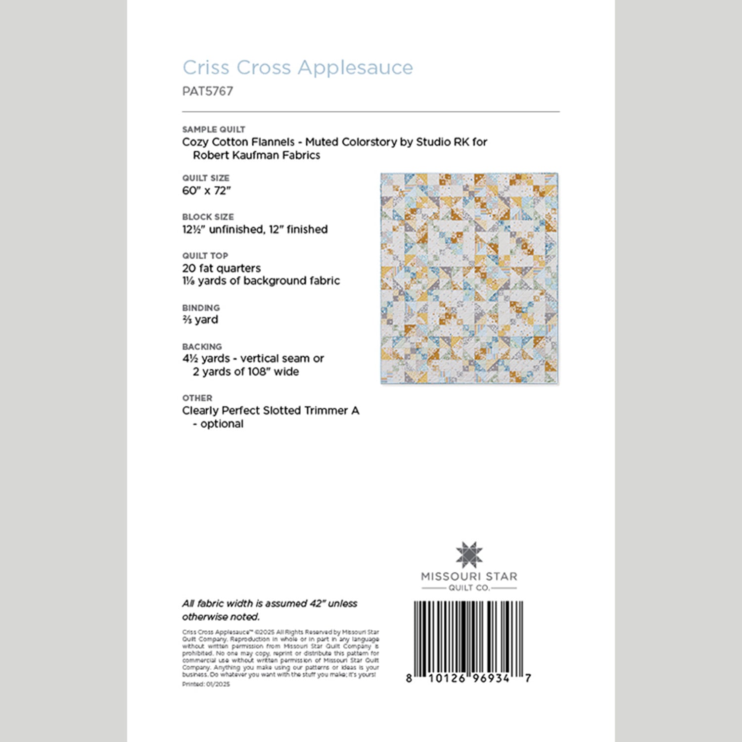 Criss Cross Applesauce Quilt Pattern by Missouri Star