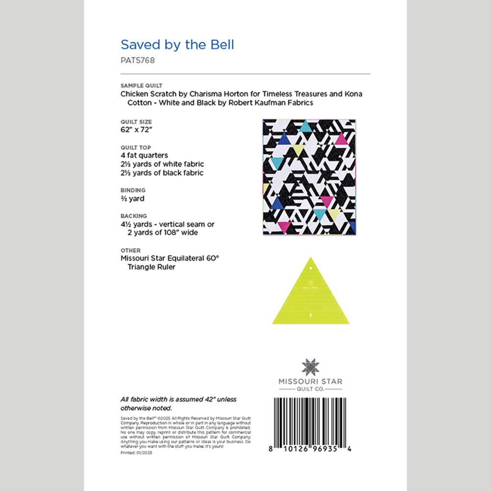Saved by the Bell Quilt Pattern by Missouri Star