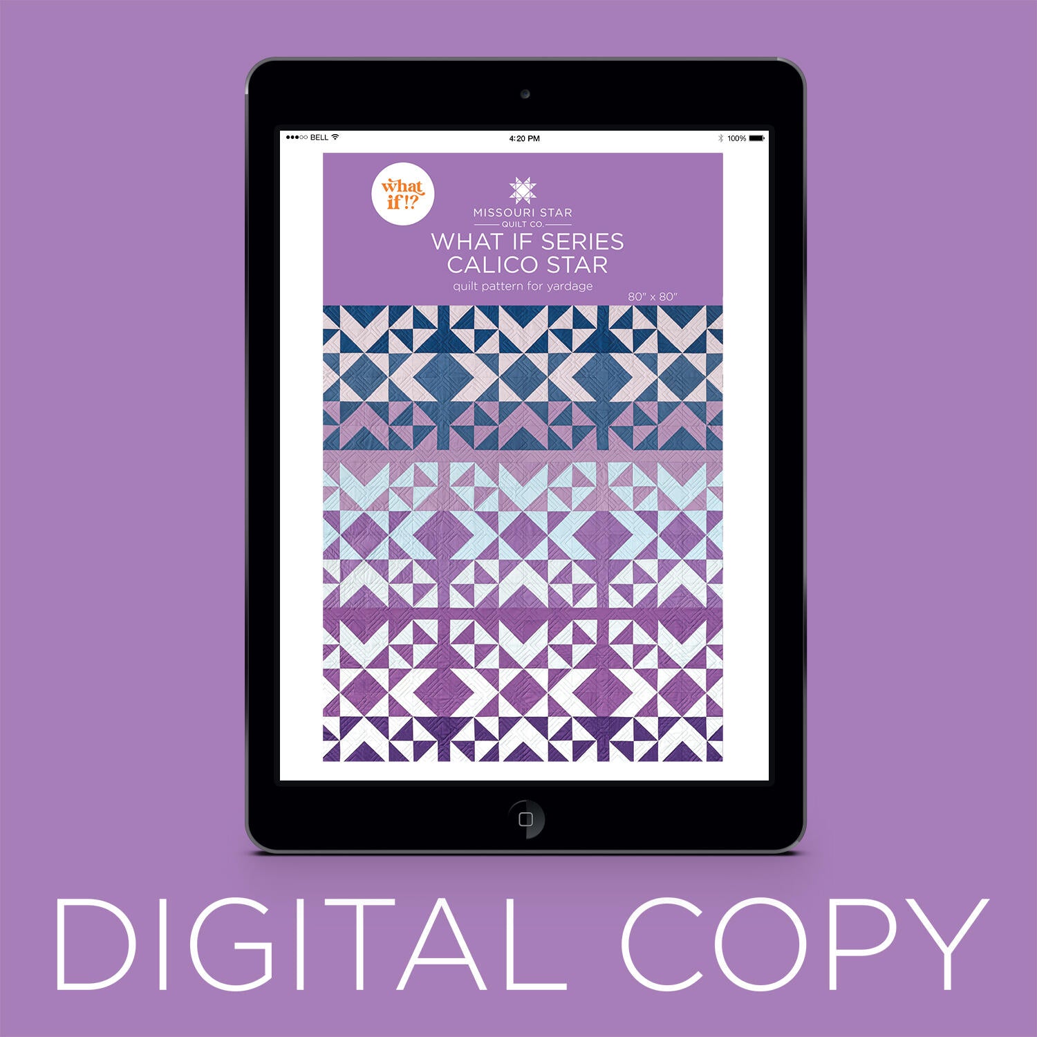 Digital Download - What If Series - Calico Star Quilt Pattern by Misso