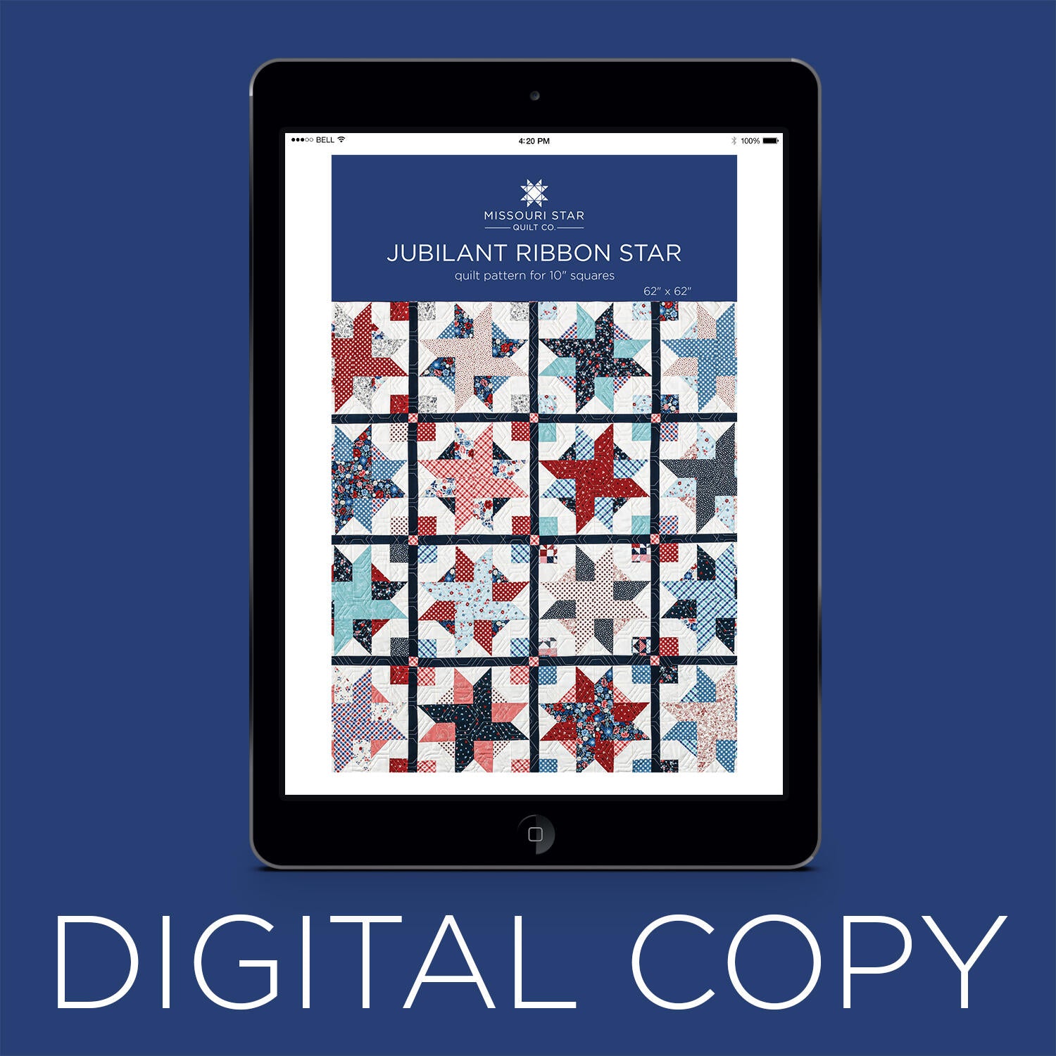 Digital Download - Jubilant Ribbon Star Quilt Pattern by Missouri Star