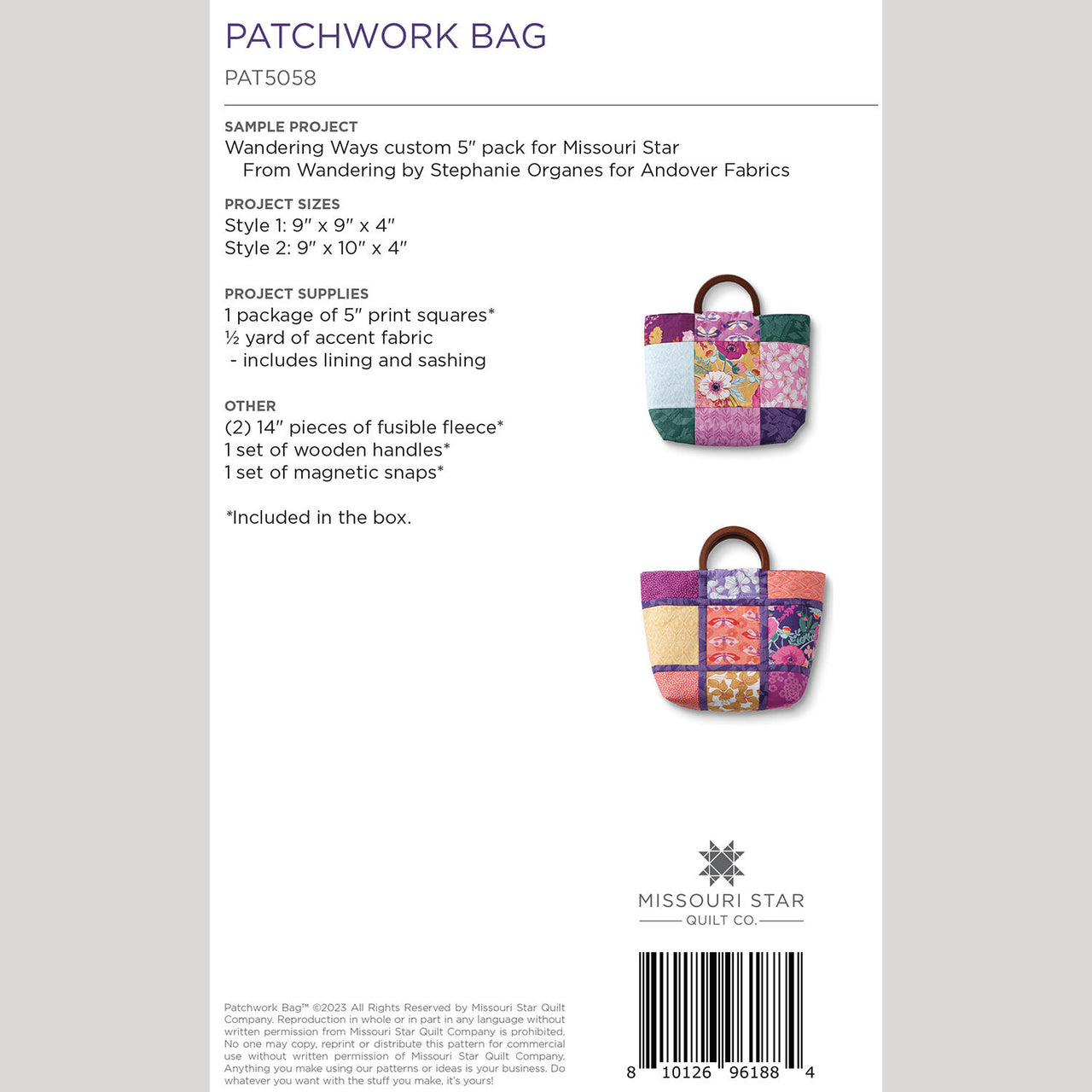 Digital Download - Patchwork Handbag Pattern by Missouri Star