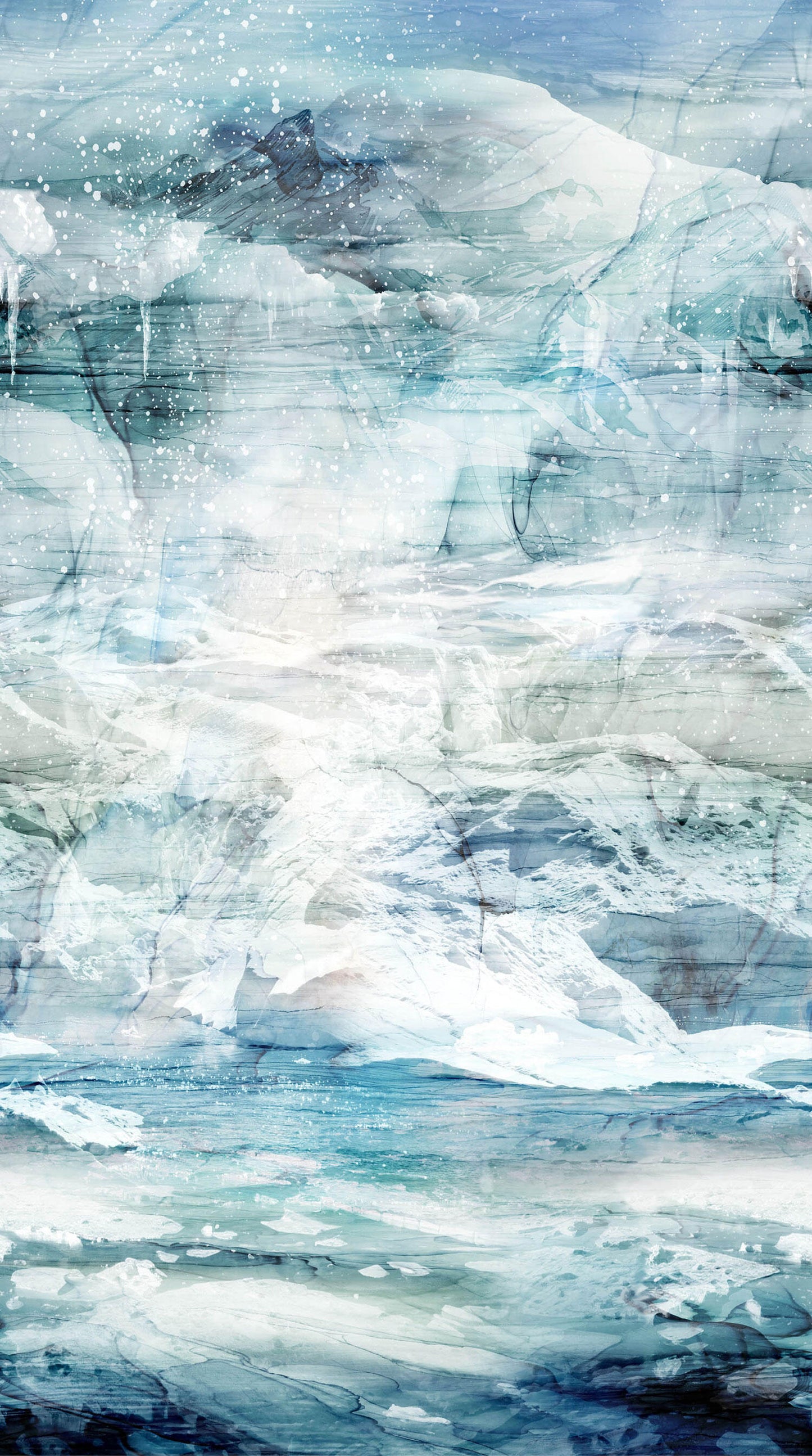 Tundra Crossing - Tundra Border Light Blue Multi Yardage