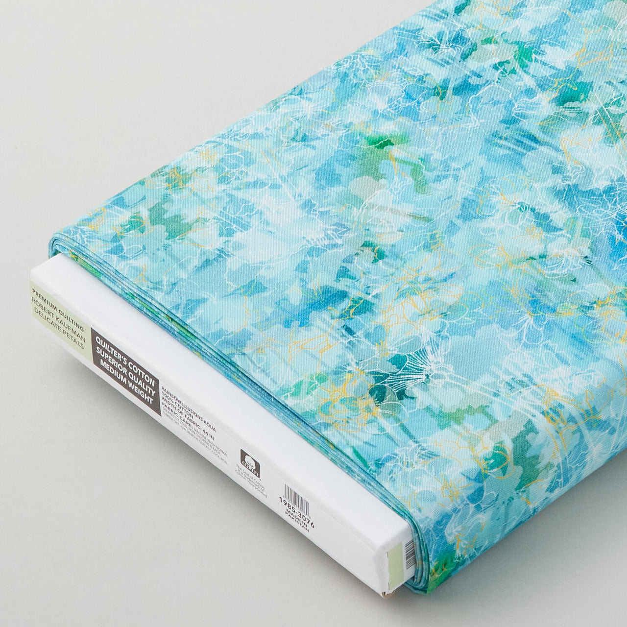 Rainbow Illusions - Floral Bursts Turquoise 8 Yard Bolt