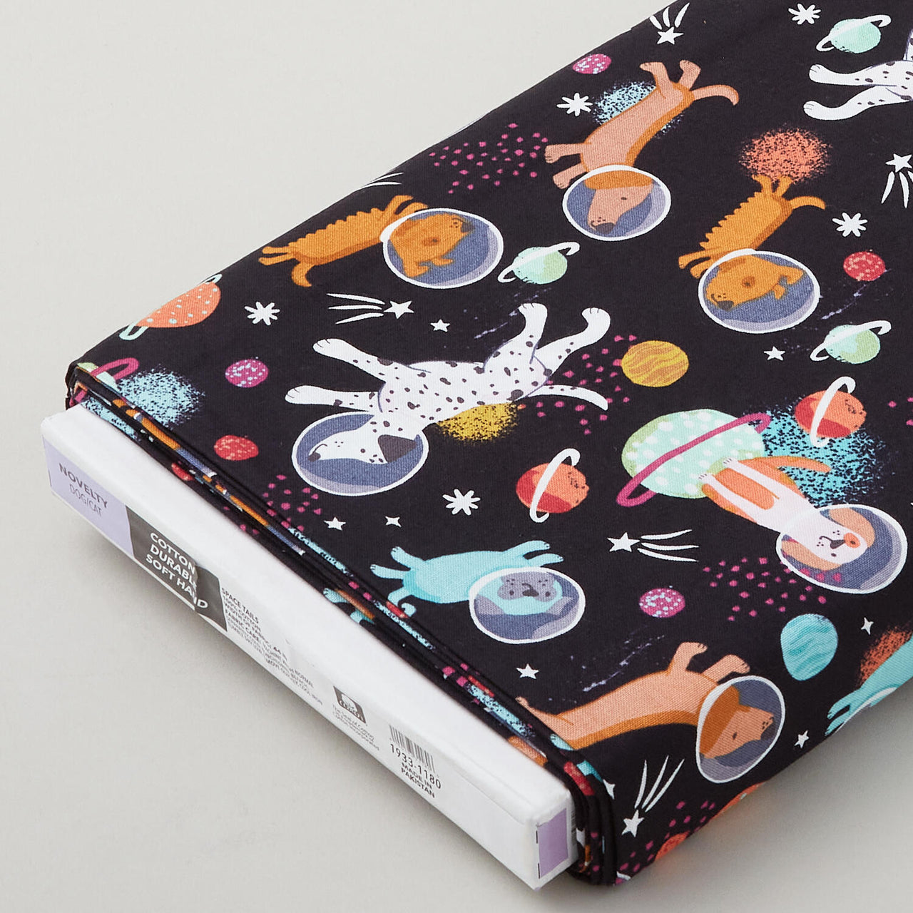 Space Tails - Dog Space Walk Navy 8 Yard Bolt