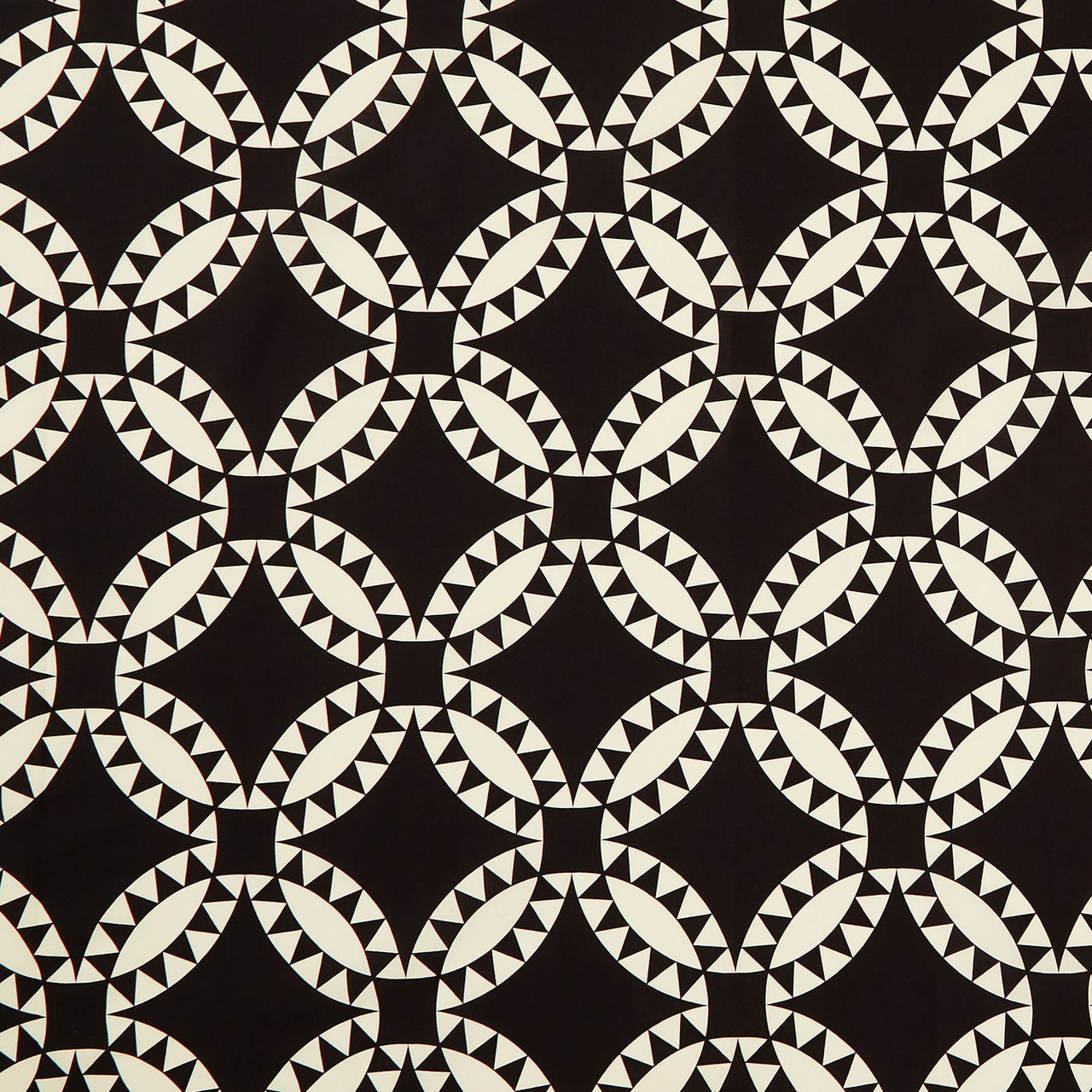 Perfect Points - Pickle Dish Cheater Print Black and White Yardage
