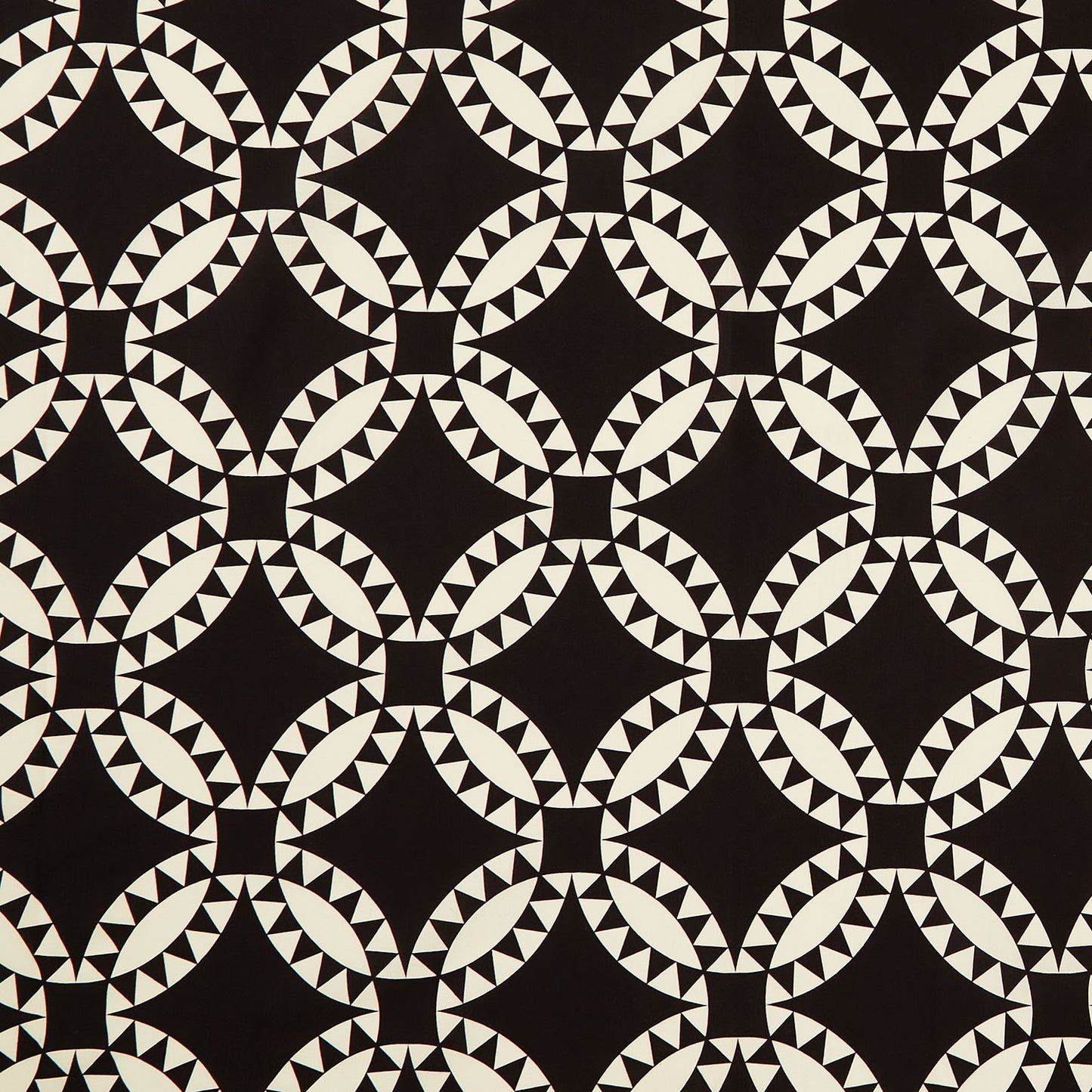 Perfect Points - Pickle Dish Cheater Print Black and White Yardage