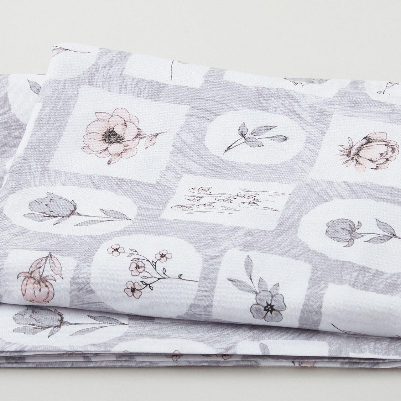 Floral Patches Grey 2 Yard Cut