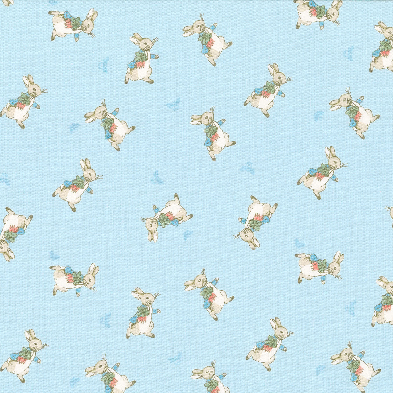 The Tale of Peter Rabbit - Peter Toss Blue Yardage