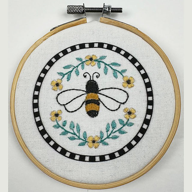 Honey Bee Hoop Embroidery Kit