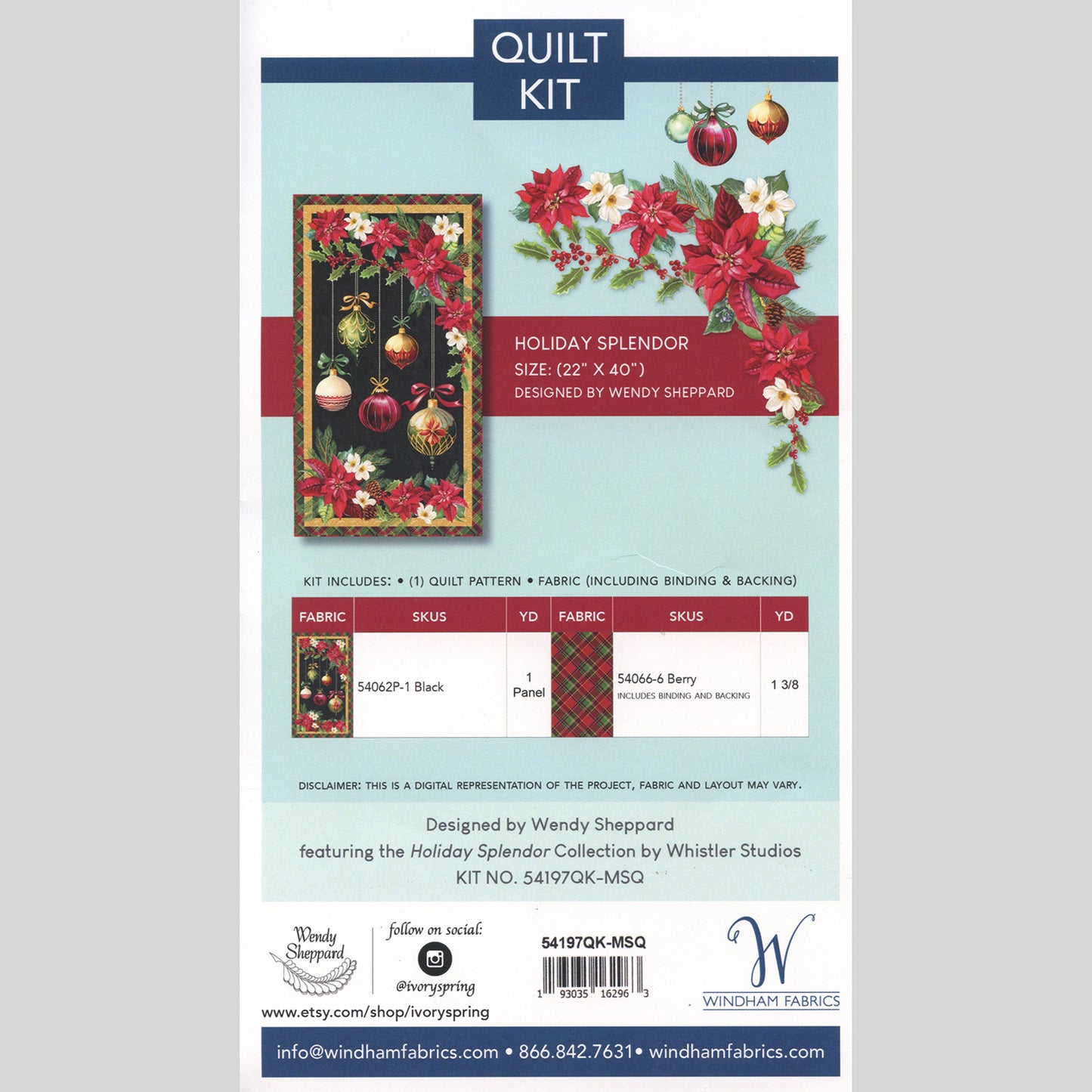 Holiday Splendor Quilt Kit