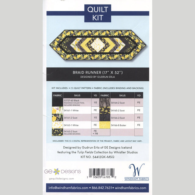 Tulip Fields Braid Table Runner Kit