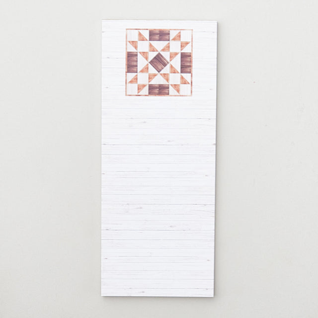 Barn Quilt Notepad 3.5" x 8.5"