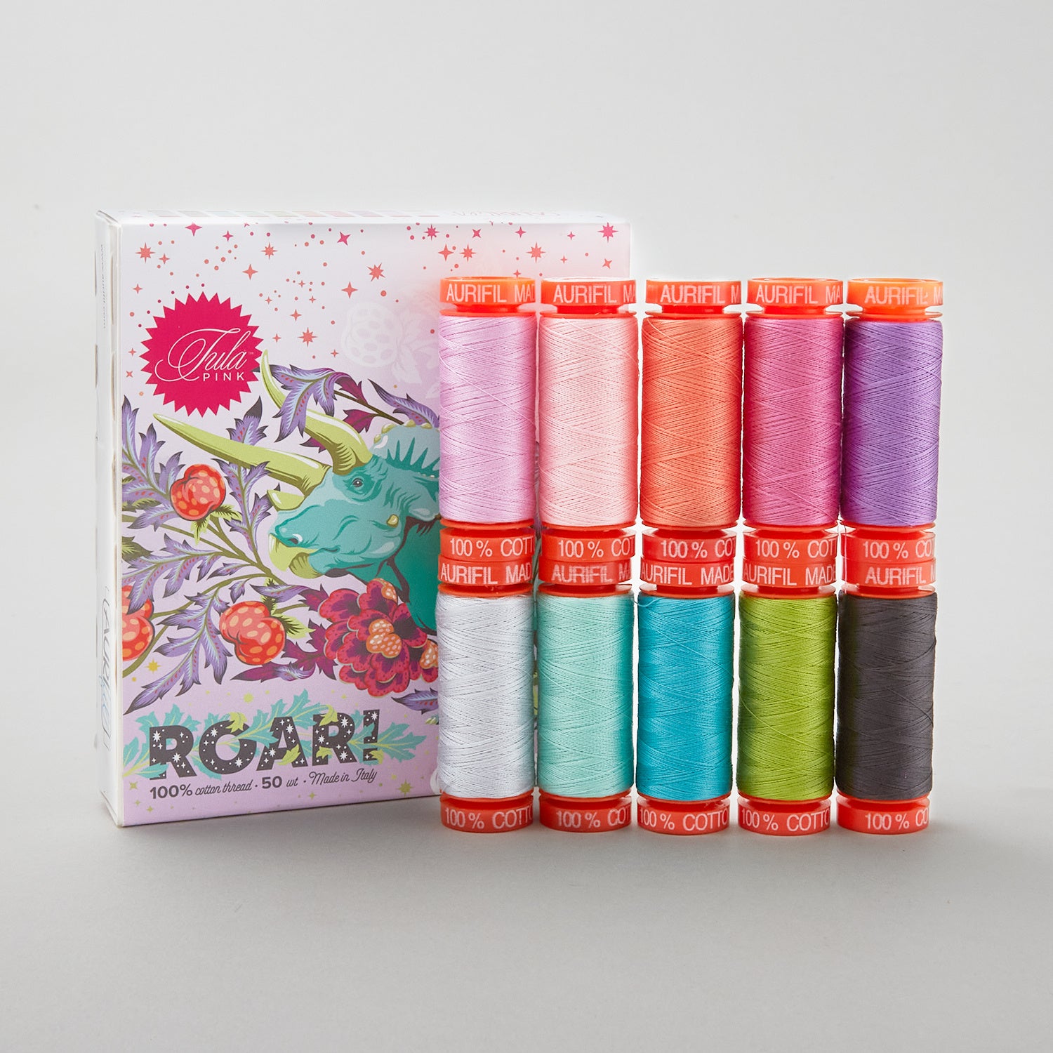 AURIfil Tula Pink Roar Thread Collection - 50 WT