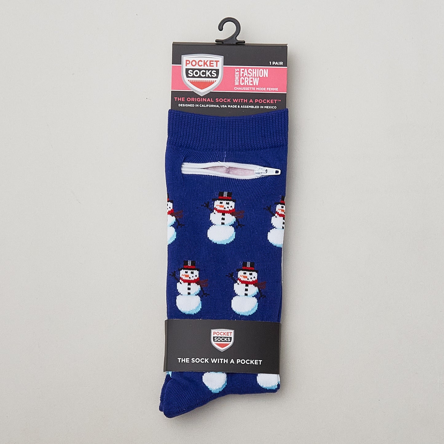 Pocket Socks Snowman - Womens