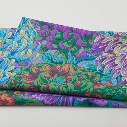 Kaffe Fassett - Stash Hokusai's Mums Green 2 Yard Cut