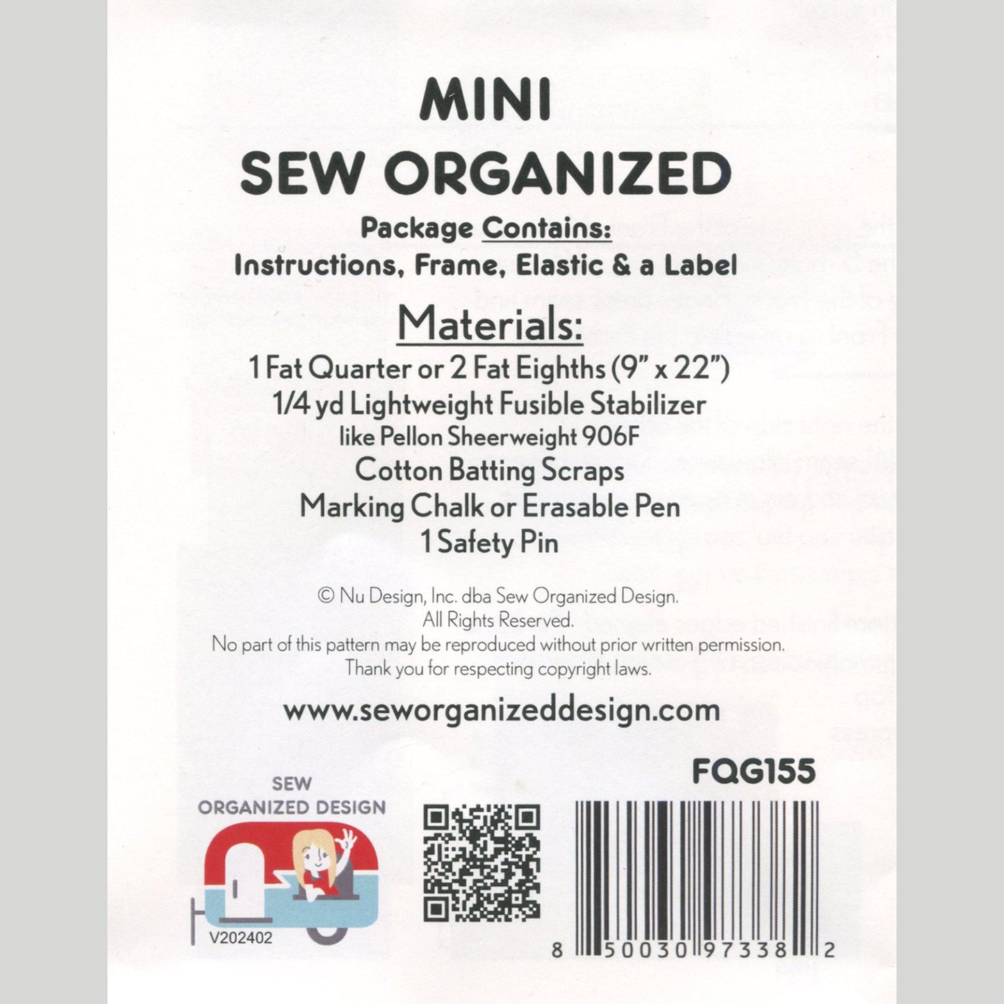 Mini Sew Organized Pattern