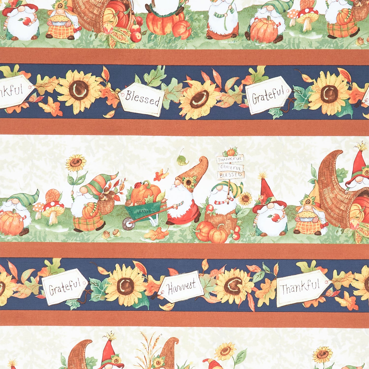 Gnome-kin Patch - Gnome Repeating Stripe Multi Yardage