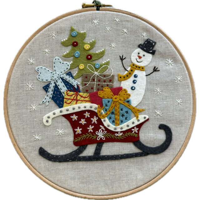 Oh! Oh! Oh! Wool Felt Embroidery Appliqué Kit