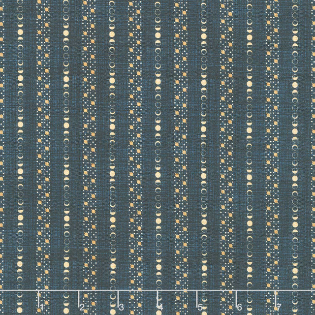 Starfall - Moon Phases Navy Yardage