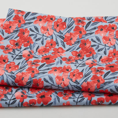 Pop of Red Favorites - Poppy Gray 2 Yard Cut