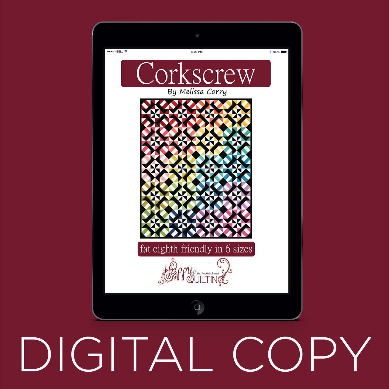 Digital Download - Corkscrew Quilt Pattern