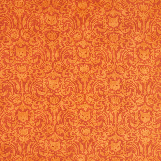 Hallow's Eve - Damask Orange Yardage