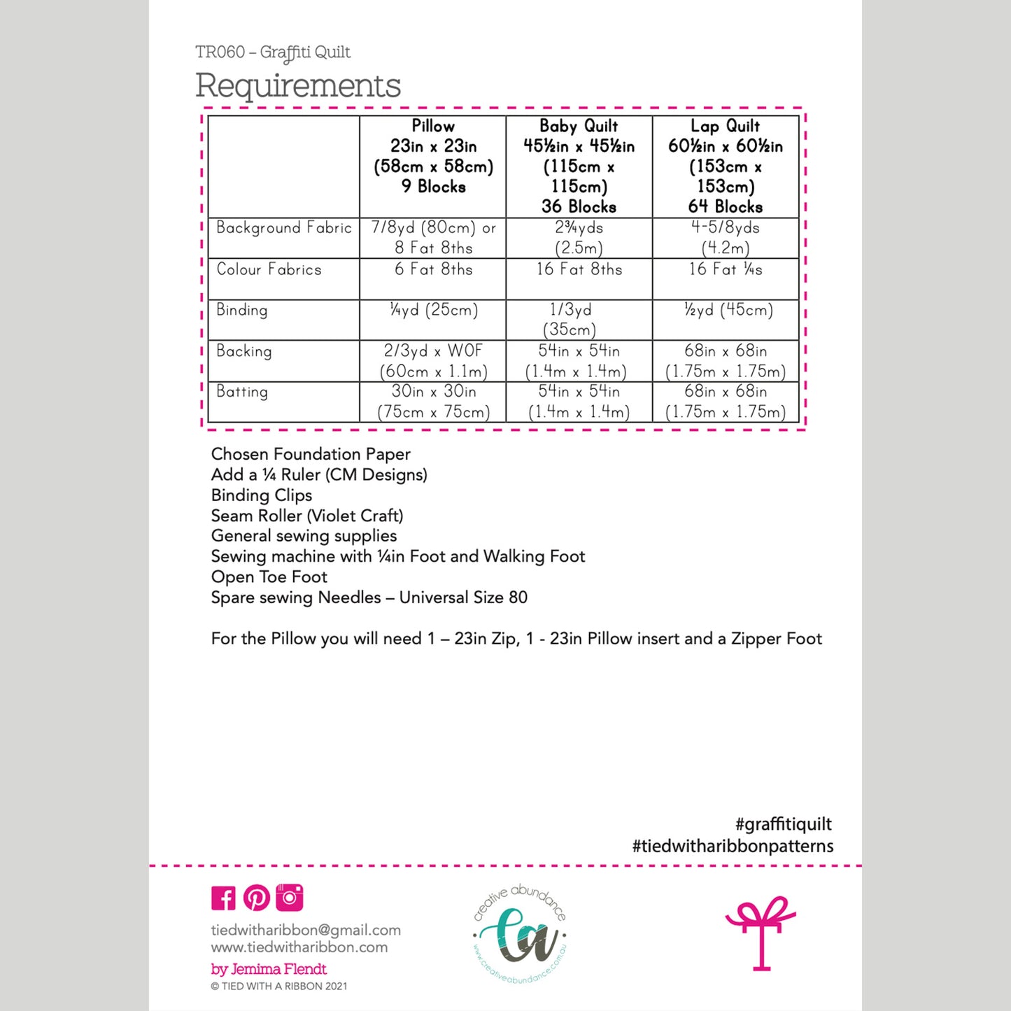 Digital Download - Graffiti Quilt Pattern