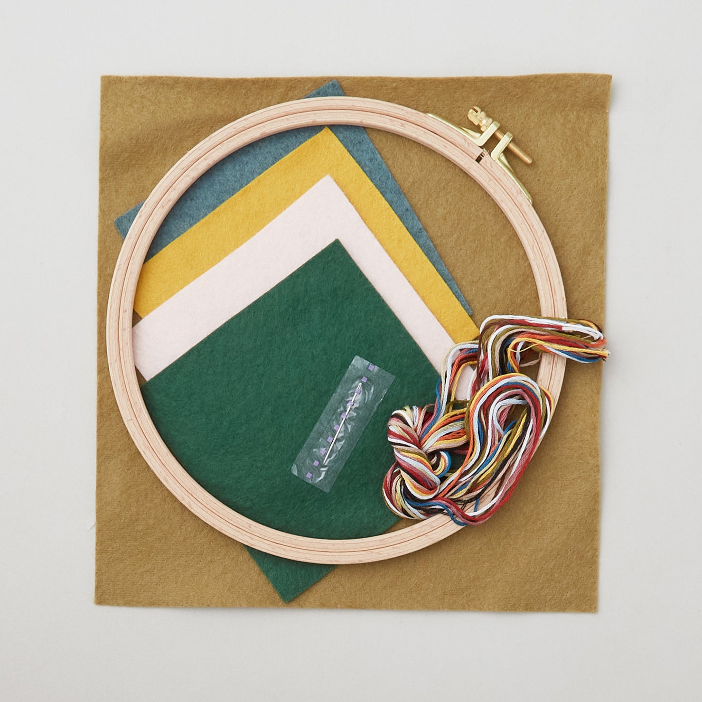 Flamboyant Peacock Wool Felt Embroidery Applique Kit