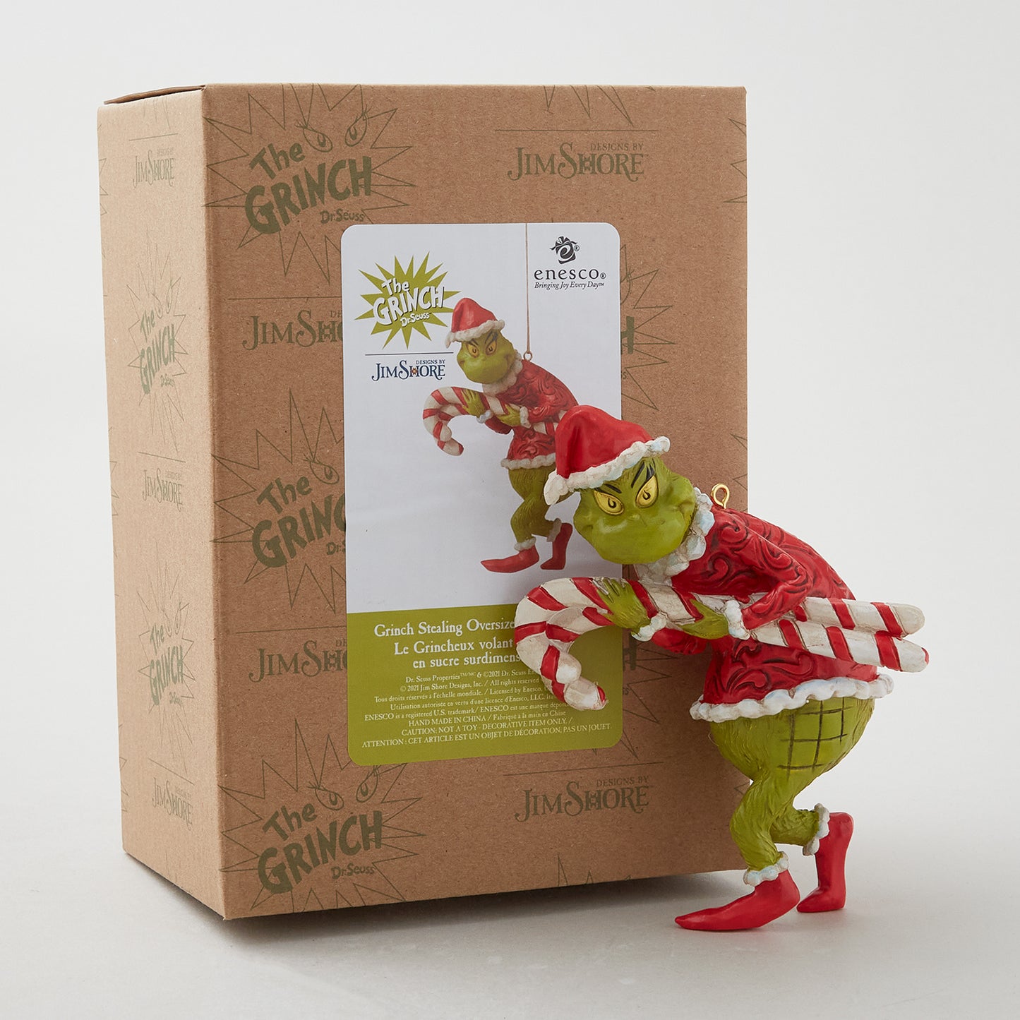 Jim Shore Dr. Seuss Grinch Candy Canes Ornament