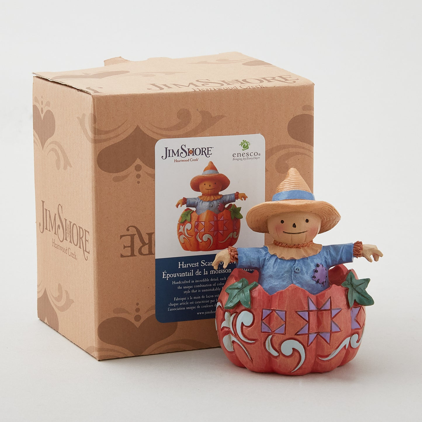Jim Shore Heartwood Creek Pumpkin and Scarecrow Figurine