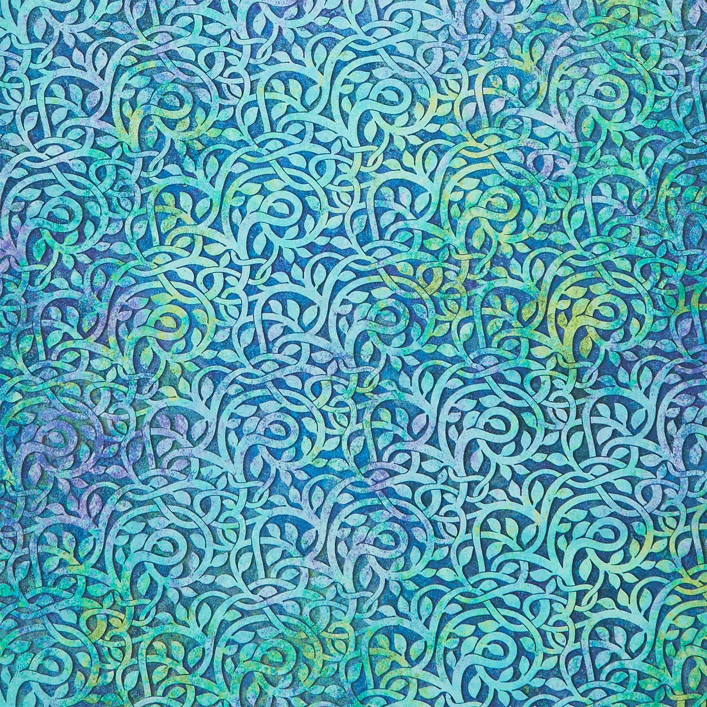 Stonehenge - Celtic Roots Scroll Turq Multi Yardage