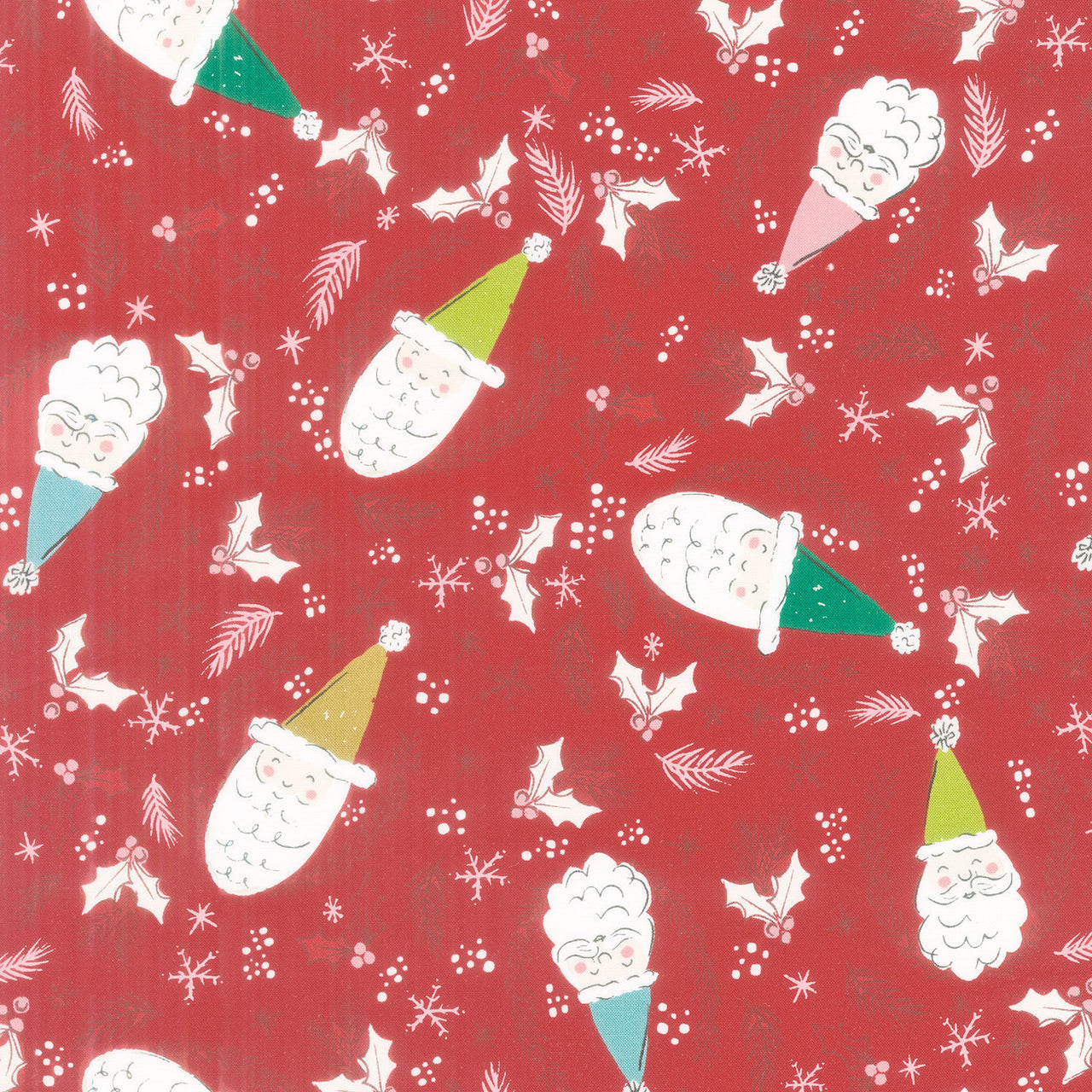 Cozy Wonderland - Jolly St Nick Berry Yardage