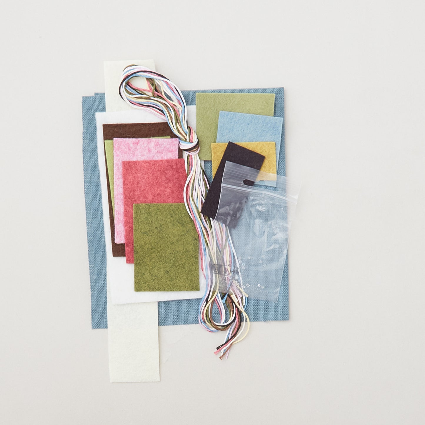 It's Snowing Wool Felt Embroidery Appliqué Kit