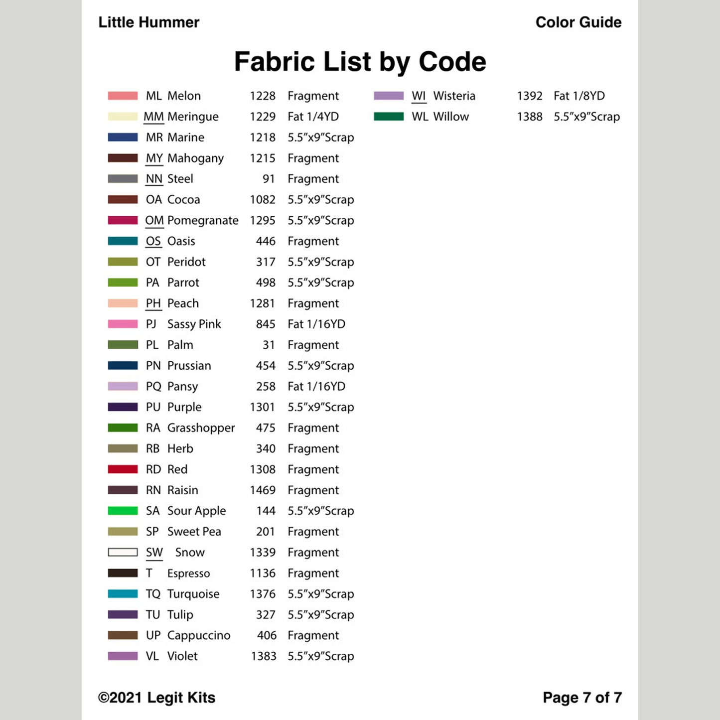 Little Hummer Quilt Pattern