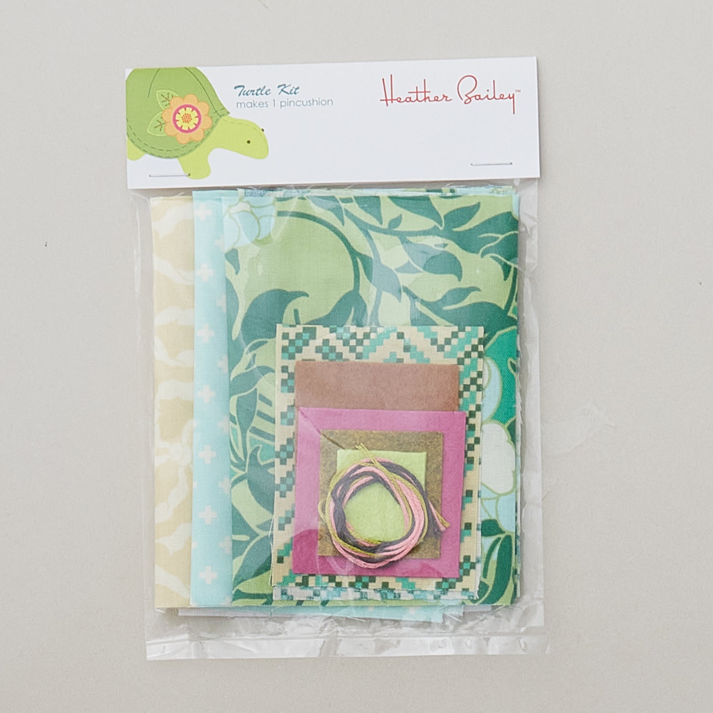 Henrietta Turtle Pincushion Fabric Kit - Cream